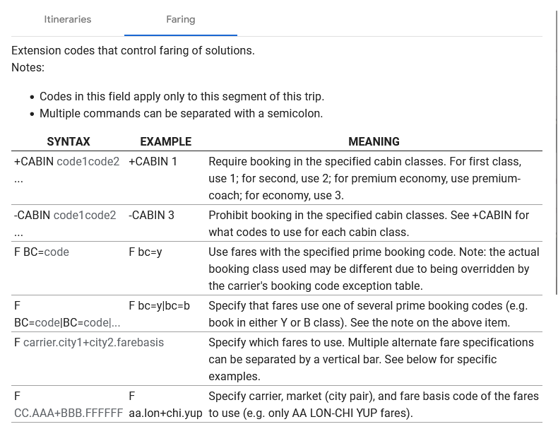 ITA Matrix Advanced Controls | meilenoptimierenI