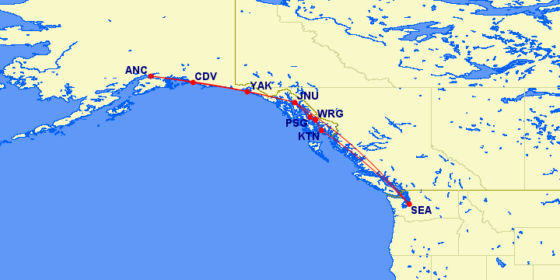 Alaska Airlines Milk Run mit Meilen buchen | meilenoptimieren