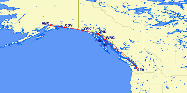 Alaska Airlines Milk Run mit Meilen buchen | meilenoptimieren