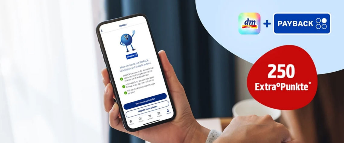 250 kostenlose Punkte mit dm und Payback | meilenoptimieren
