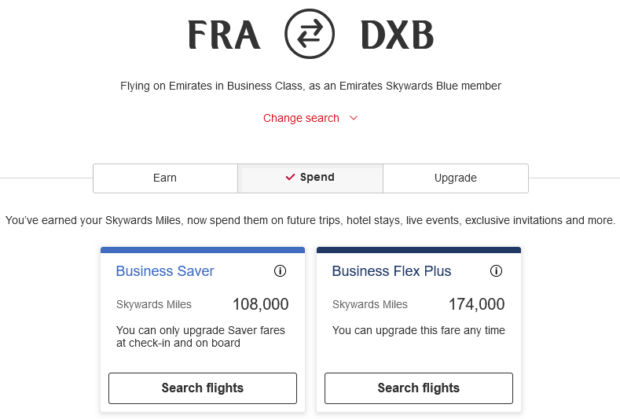 Emirates Skywards Awardchart erklärt | meilenoptimieren