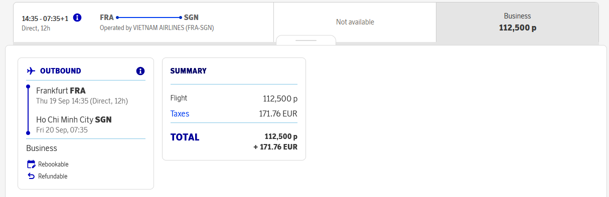 EuroBonus Award Chart erklärt | meilenoptimieren