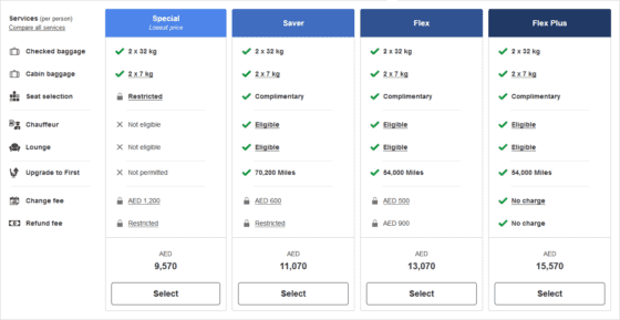 Neuer Emirates Business Special Tarif ohne Extras | meilenoptimieren.com